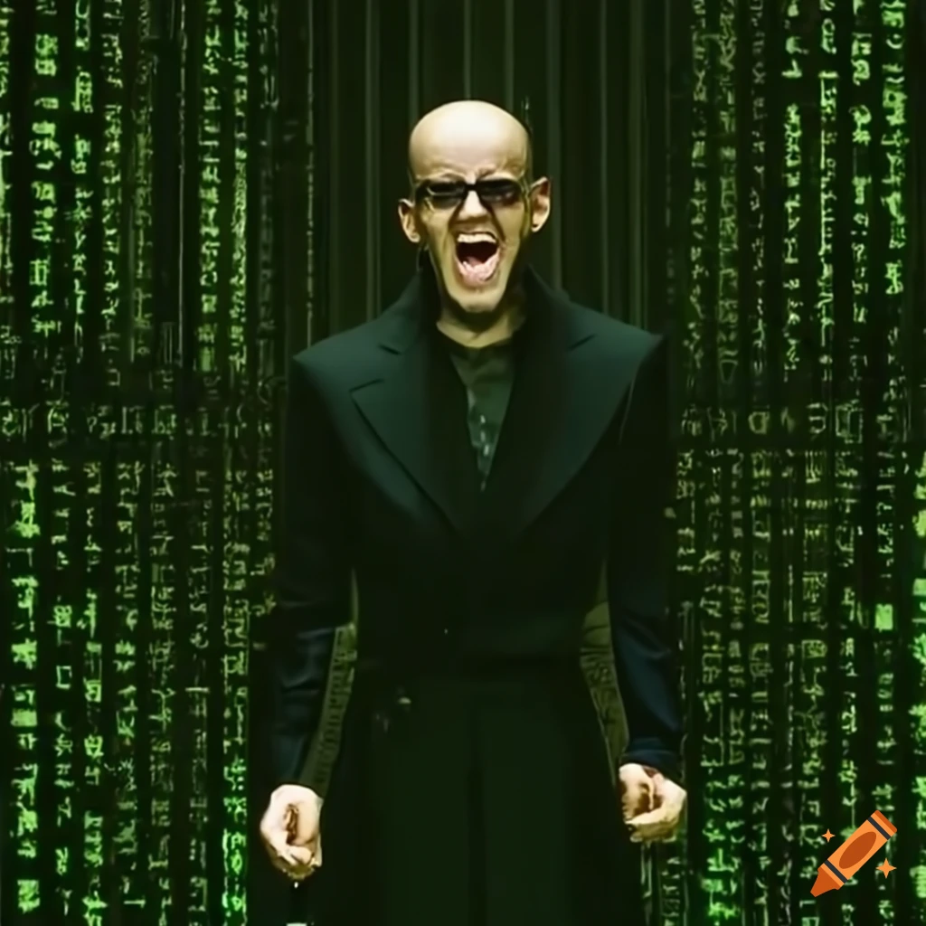Charles michel screaming in the matrix on Craiyon