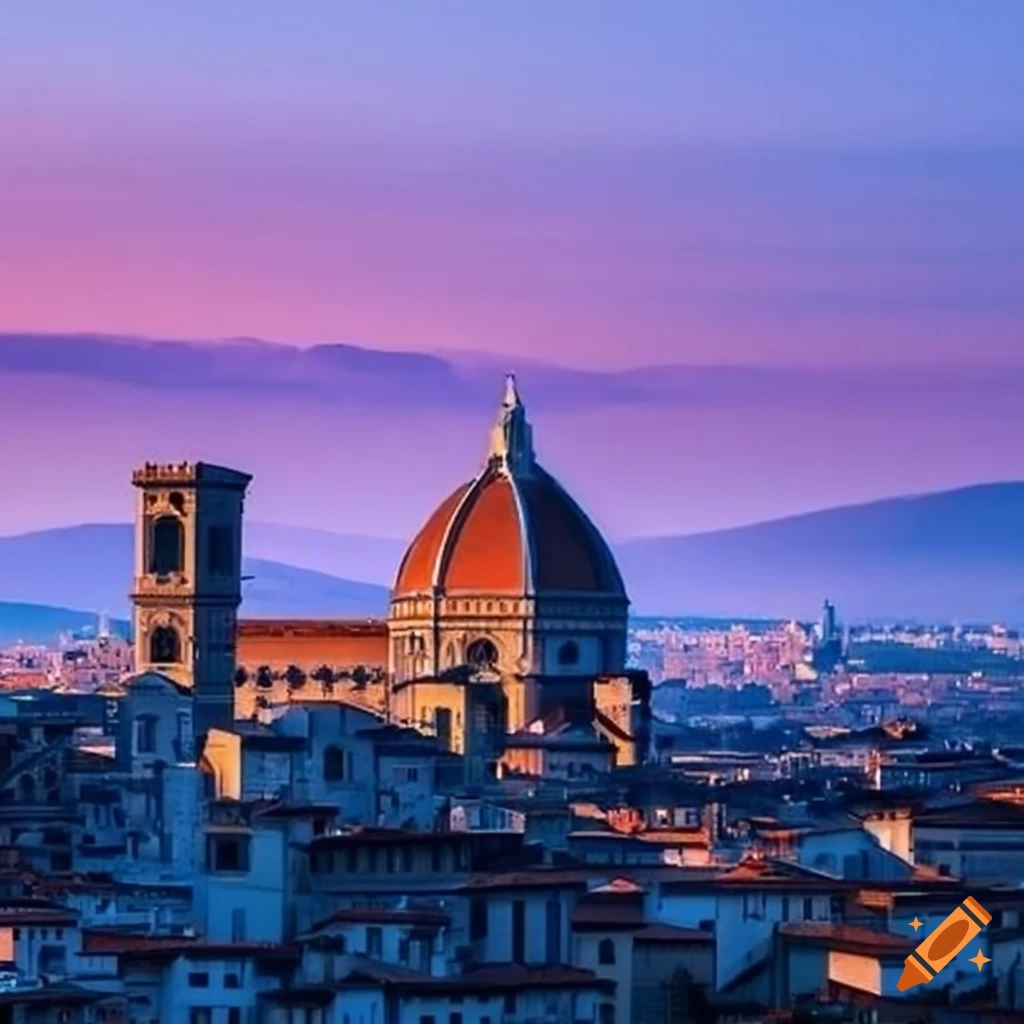 2d skyline of florence cityscape on Craiyon