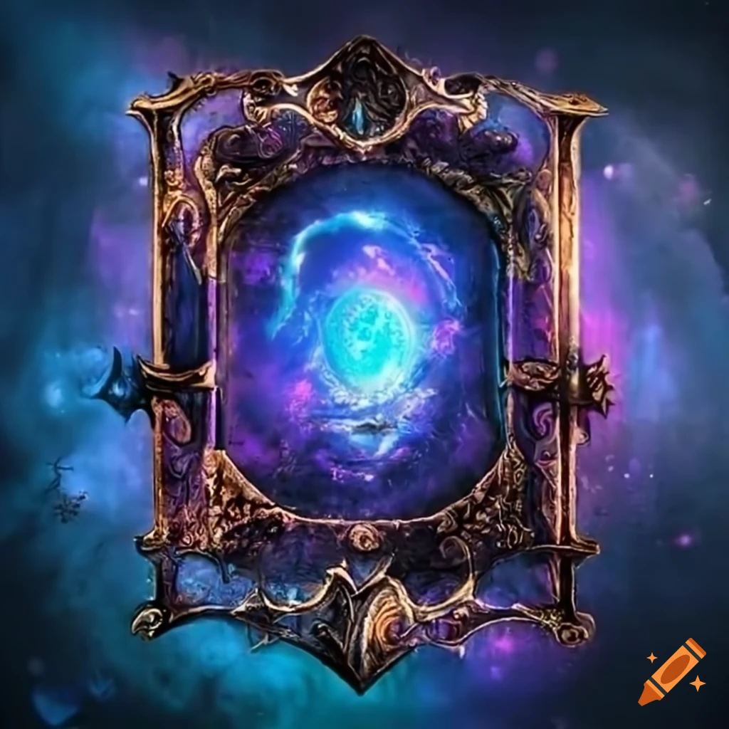 Fantasy magic tome book with blue glow on black background on Craiyon