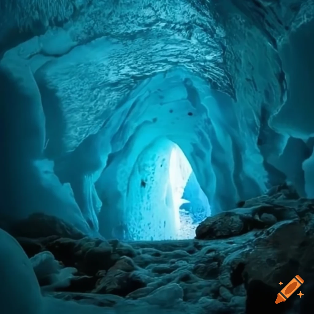 Underwater snow cave on Craiyon