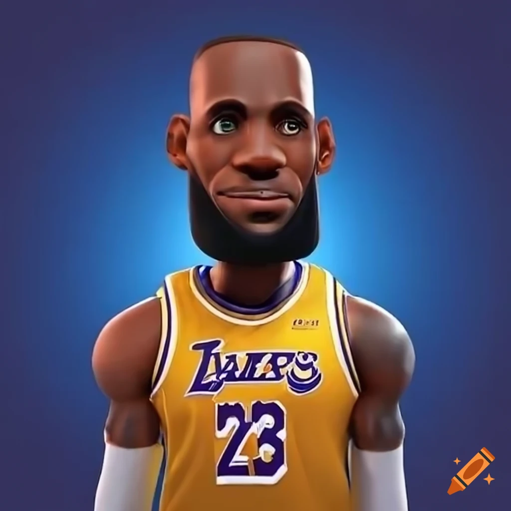 Animated 3d character of lebron james on Craiyon