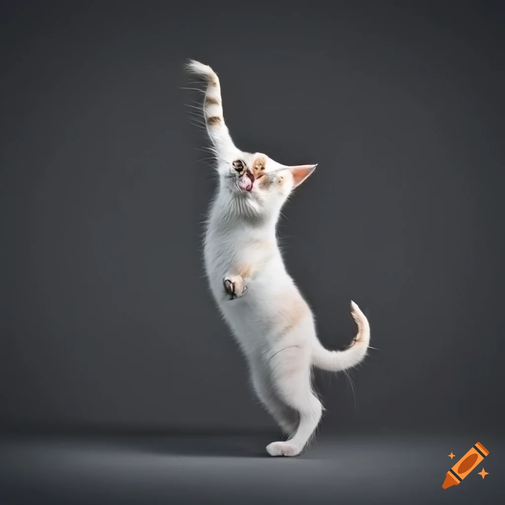 Dancing cat illustration on Craiyon