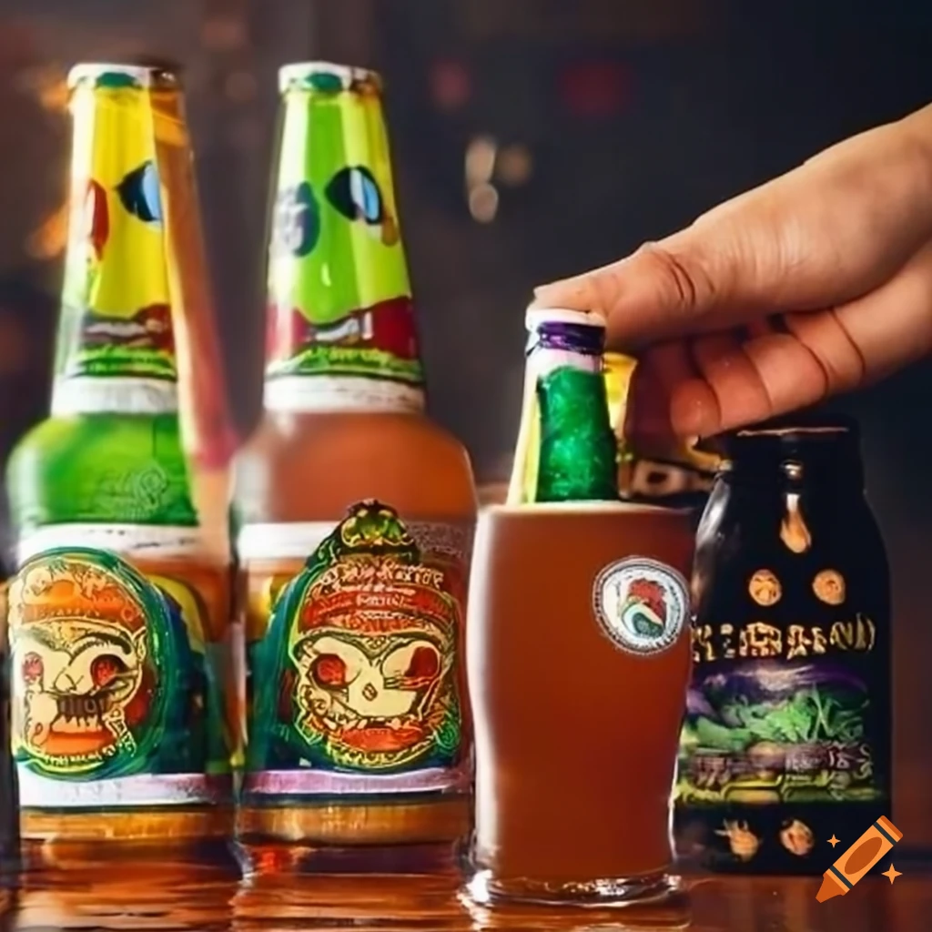 Frog themed beer on Craiyon