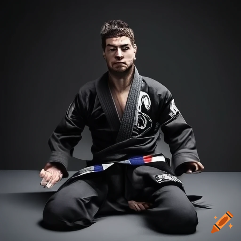 Black on black jiu jitsu gi design on Craiyon