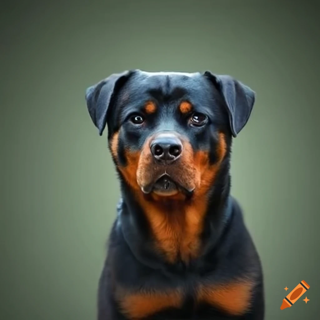 Rottweiler dog with a muscular build on Craiyon