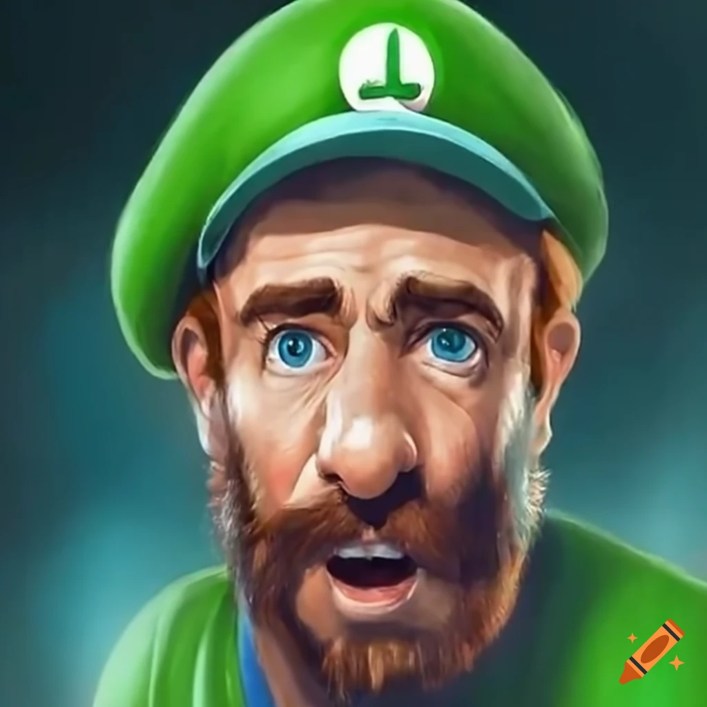Actor charlie day in a luigi costume on Craiyon