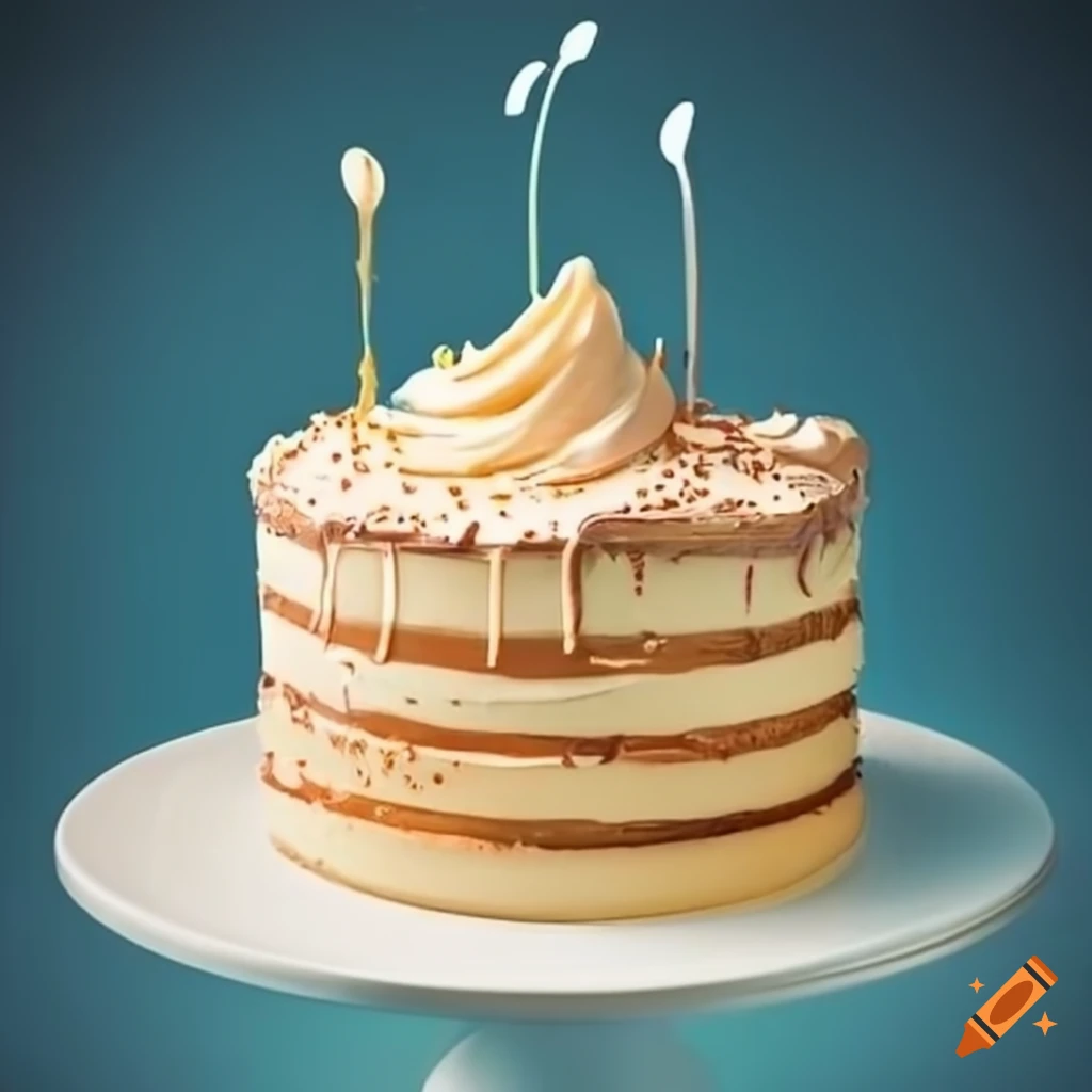 Vanilla cake on Craiyon