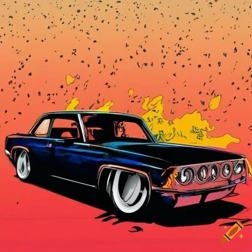 Comic style car license plate on Craiyon