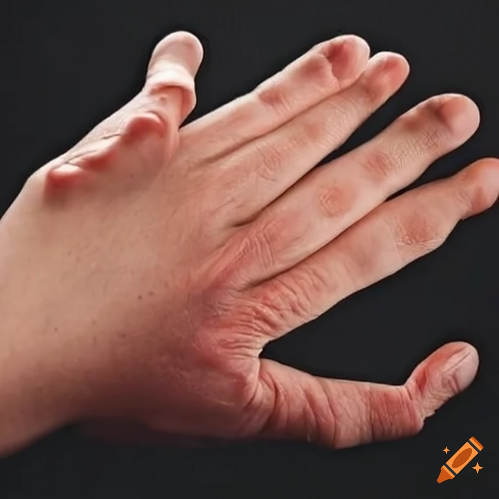 Reattached fingers and damaged hand on Craiyon