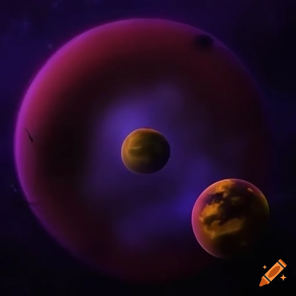 Otherworldly photograph of an alien planet with radiant rivers and ...