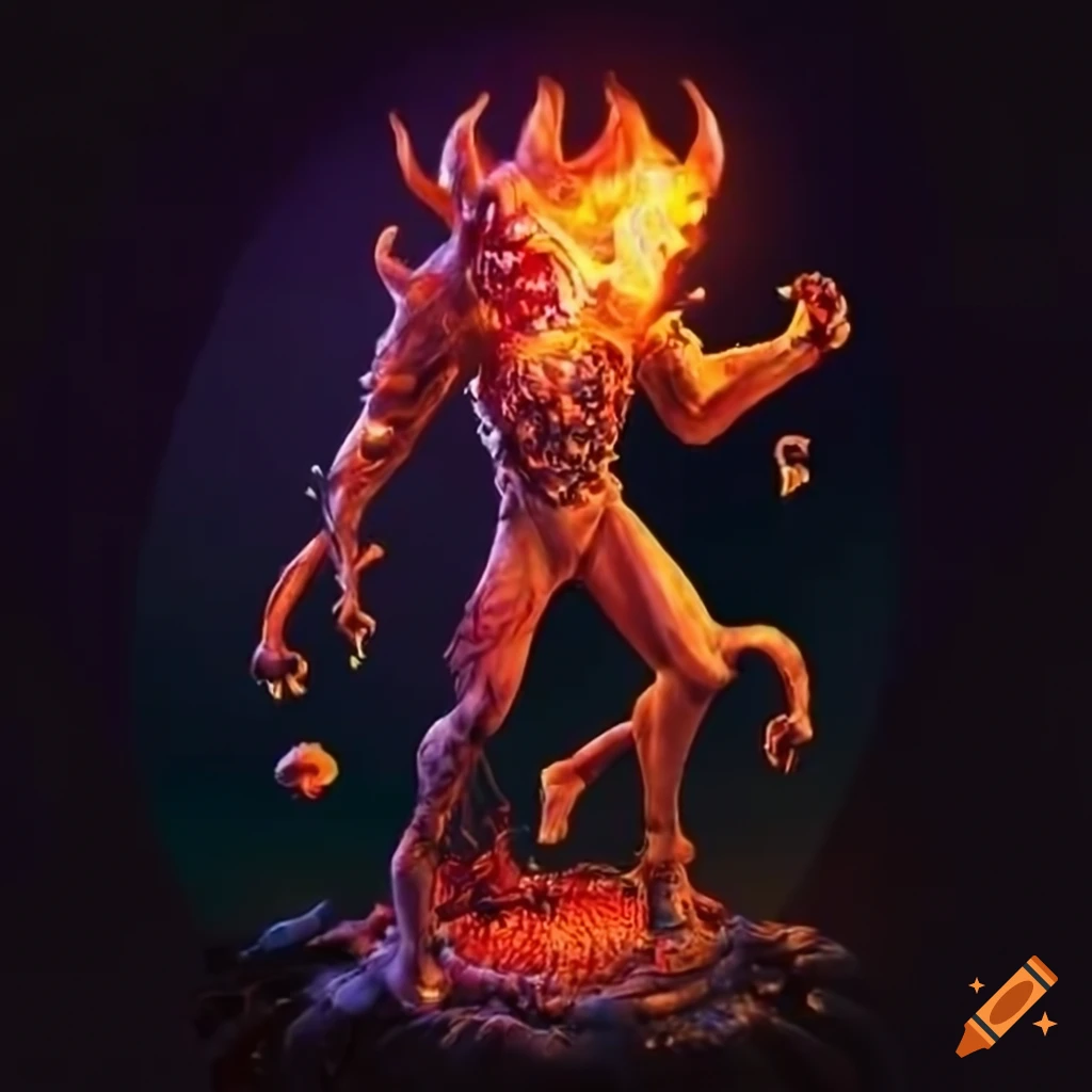 Sinister flame jester on Craiyon