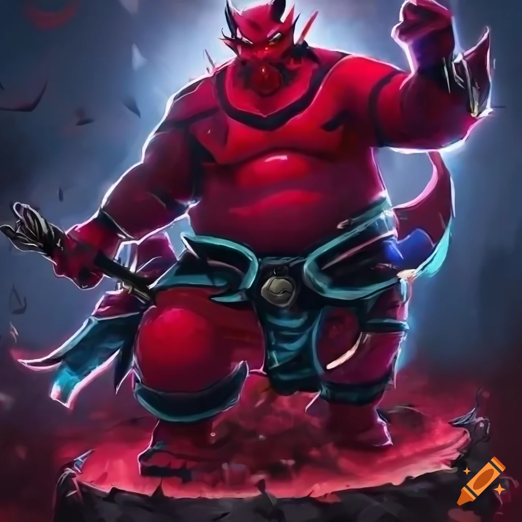 Red oni creature on Craiyon