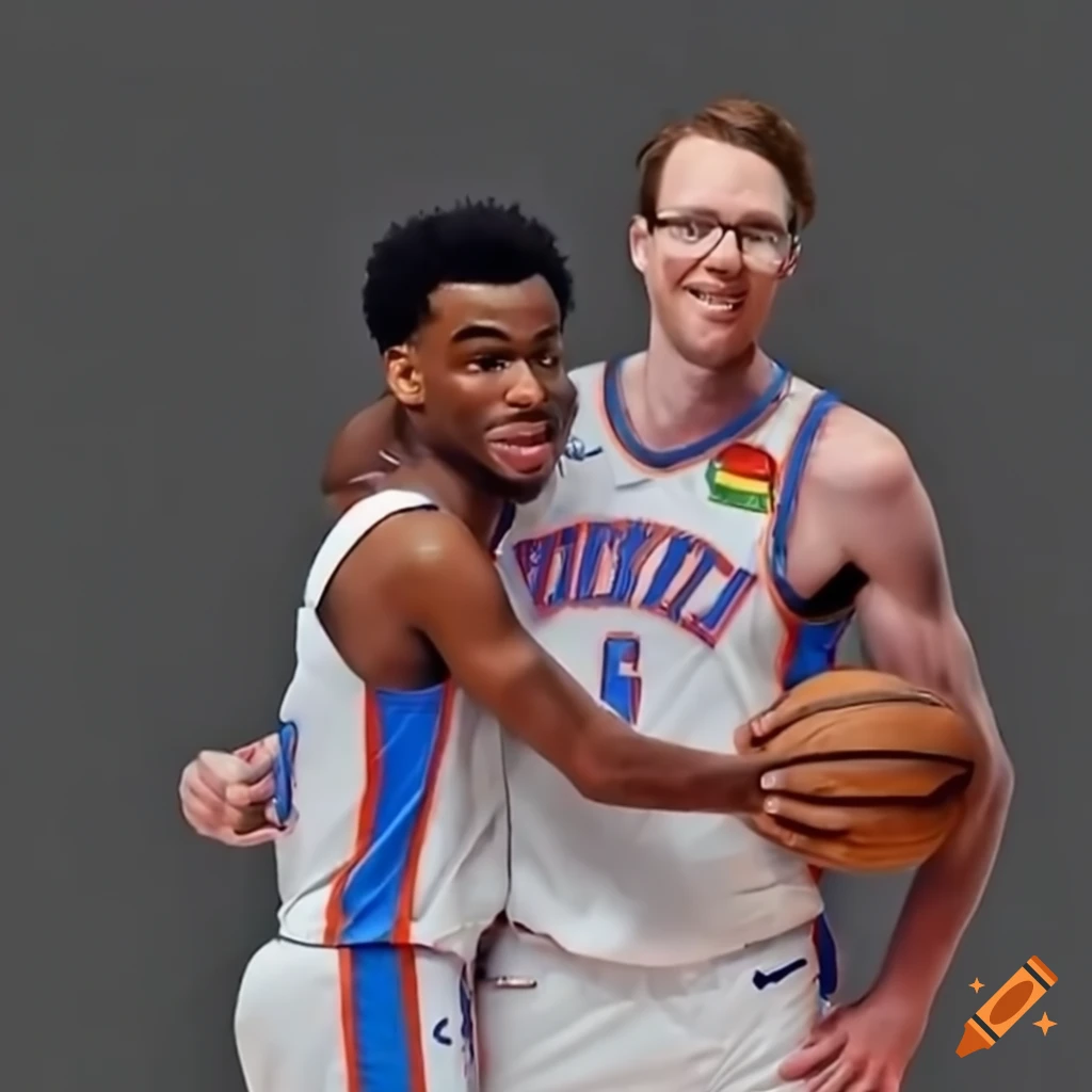 Sam presti and shai gilgeous-alexander sharing a moment on Craiyon
