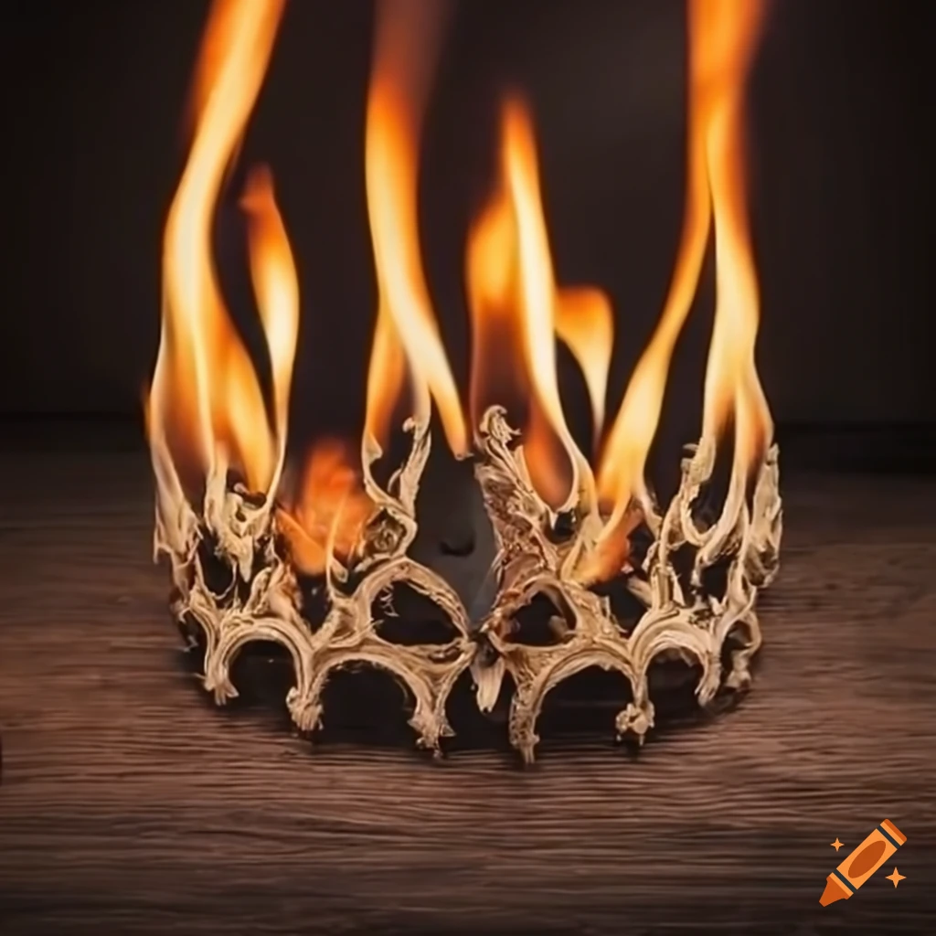 Flaming crown on Craiyon