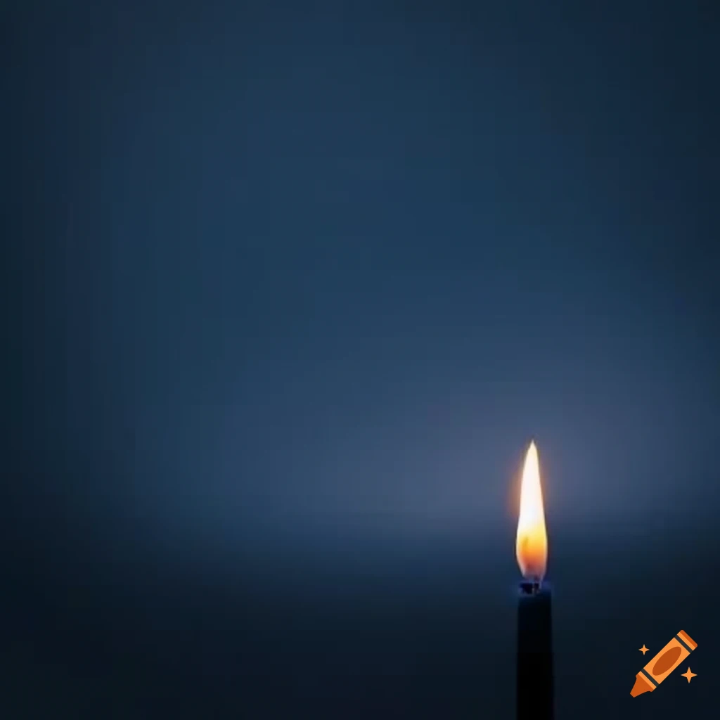 Candle light shining in the dark sky on Craiyon