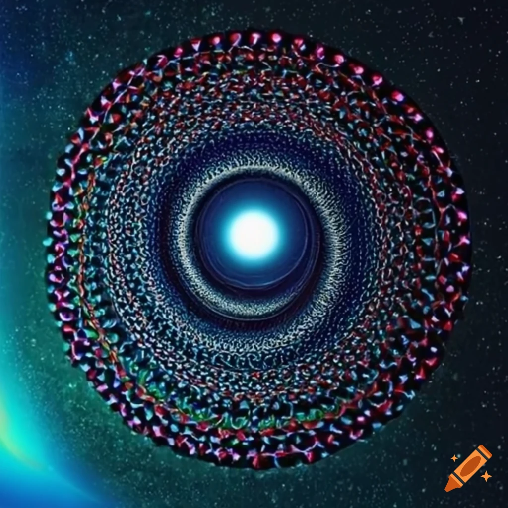 Space-themed optical illusion on Craiyon