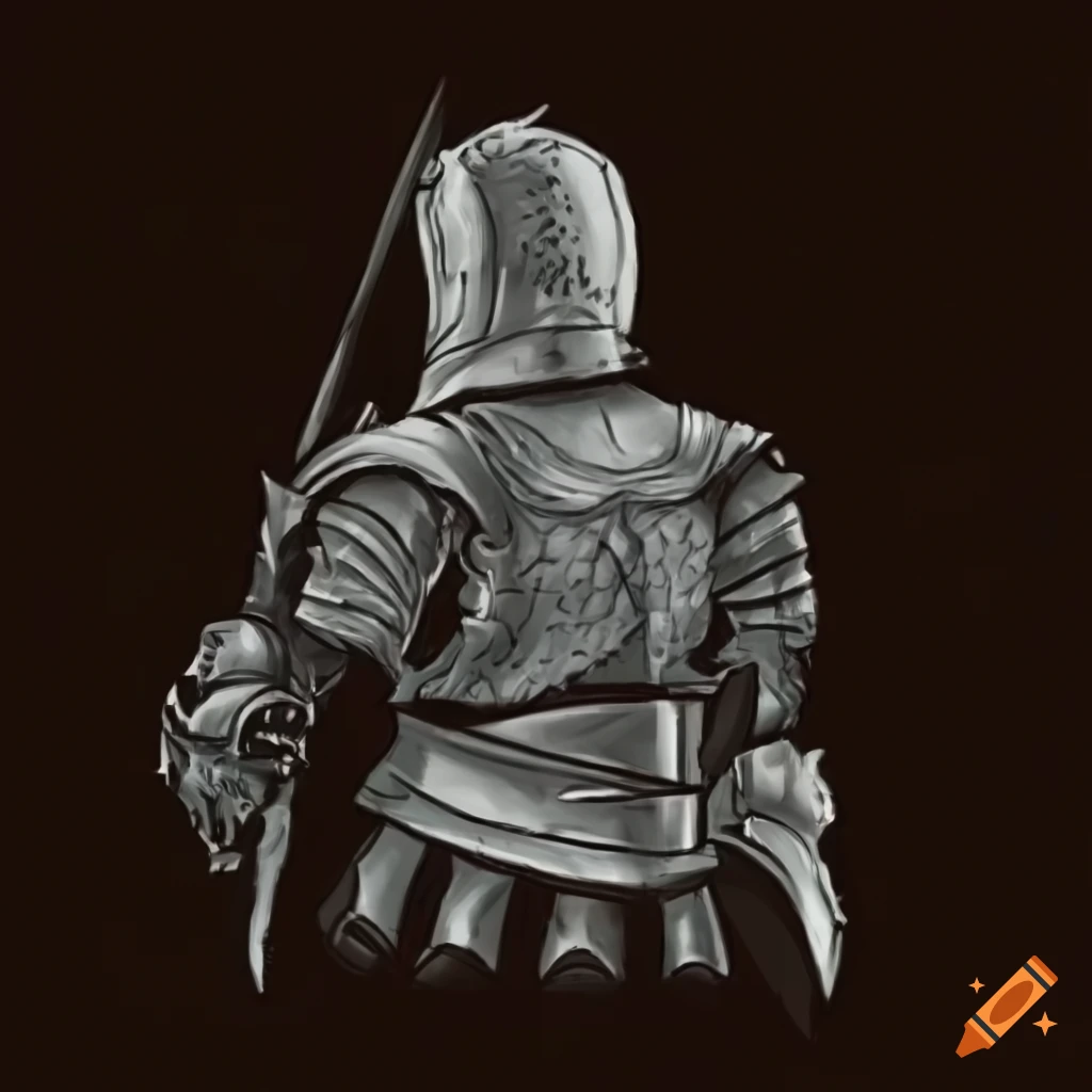 Dark Souls character in JoJo part 5 style and pose on Craiyon