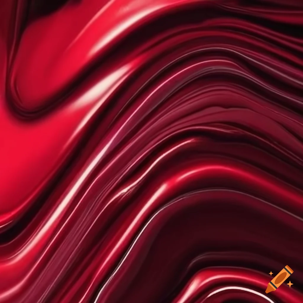 Ruby metallic liquid in motion on Craiyon