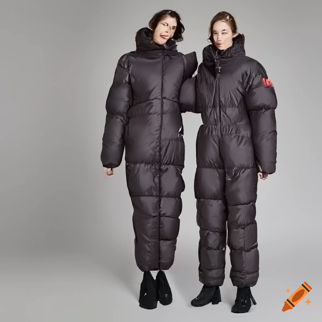 Oversized puffy padded expedition suit on Craiyon