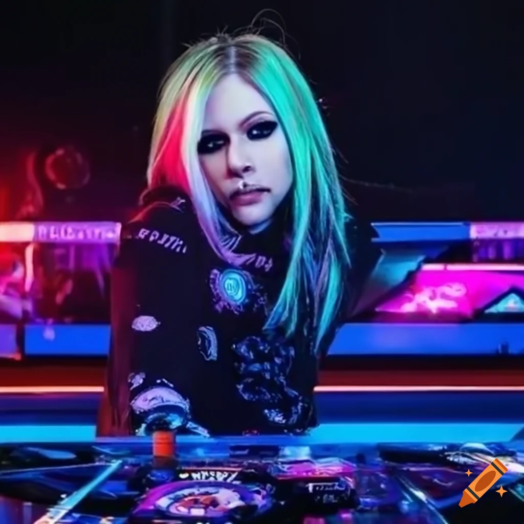 Avril lavigne themed pinball table on Craiyon