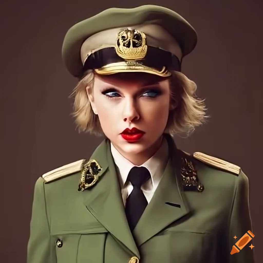 Taylor swift in a kgb uniform on Craiyon