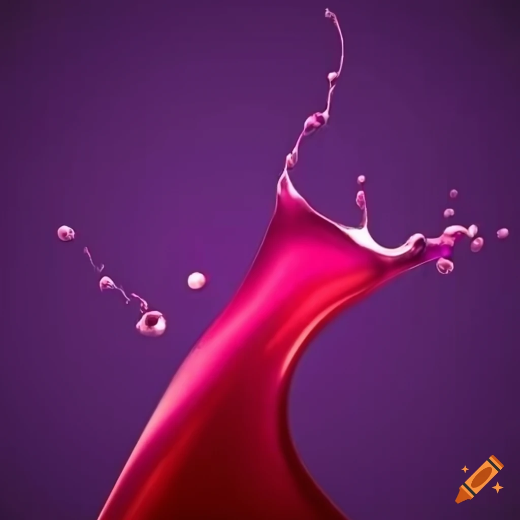 Red purple metallic liquid splash on Craiyon