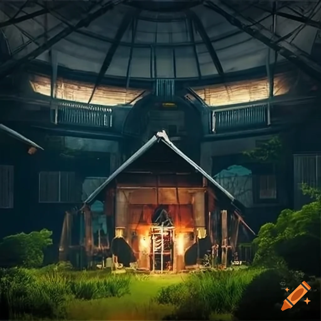 Large world destroying machine design blueprints with workers inside on ...