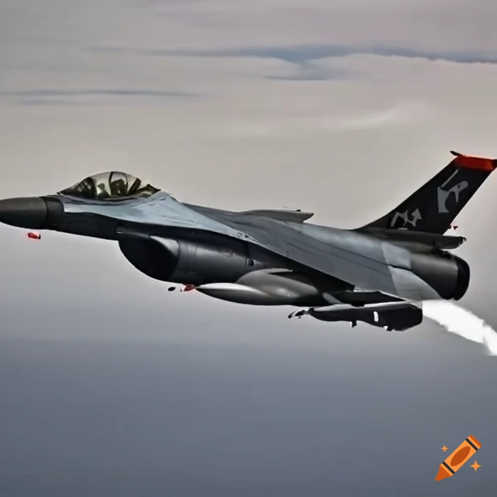 F16 fighter jet on Craiyon