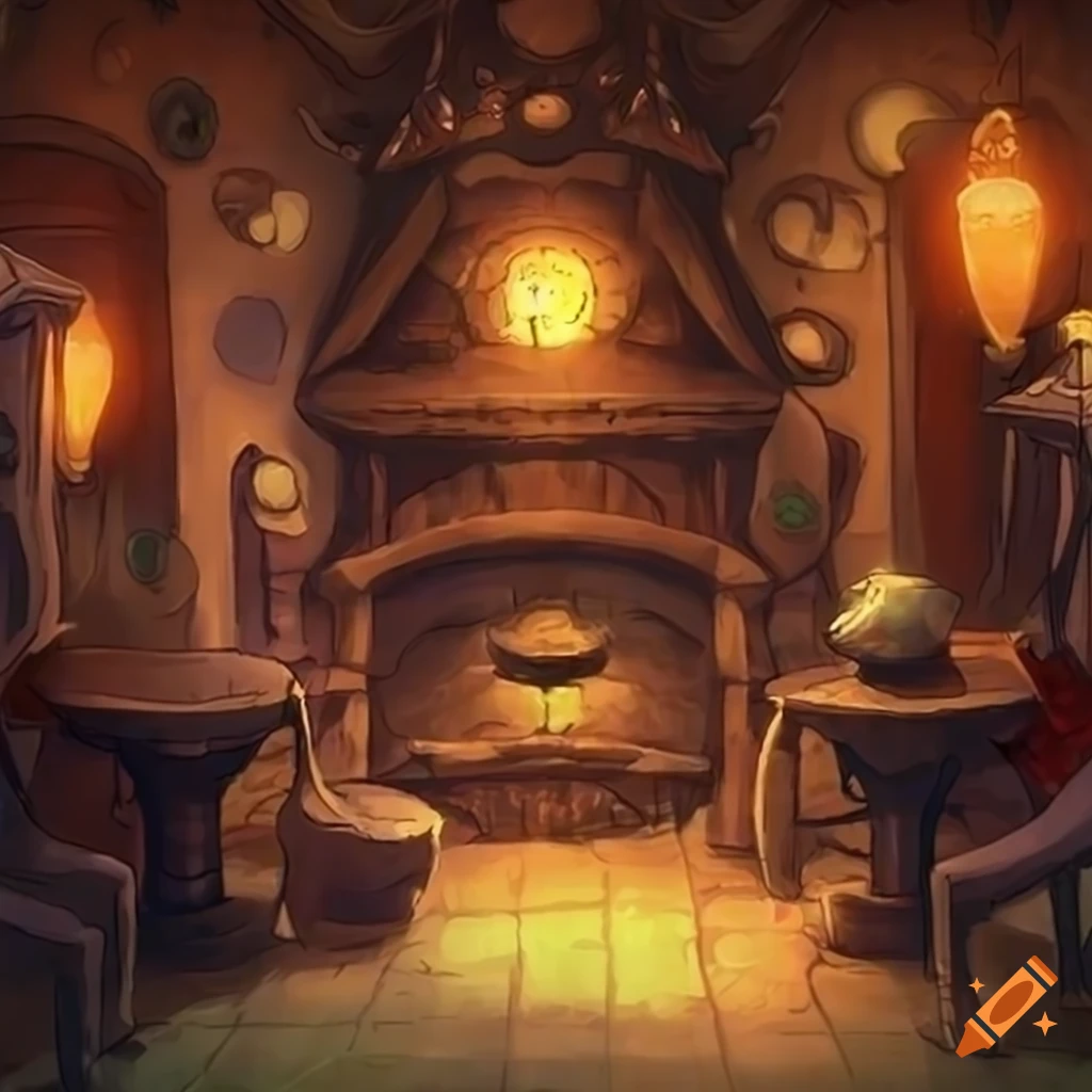 Fantasy tavern background on Craiyon