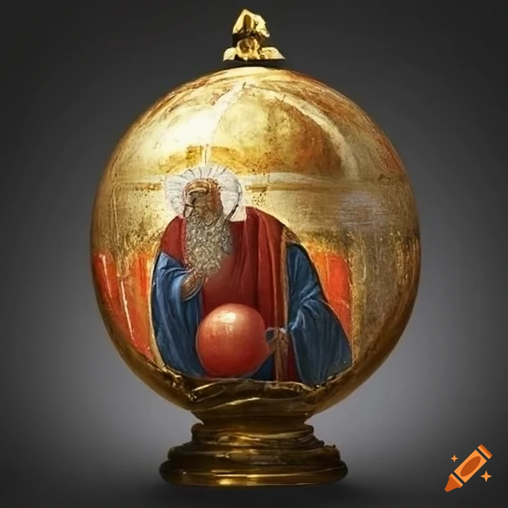 Medieval style painting of moses with gold accents on Craiyon