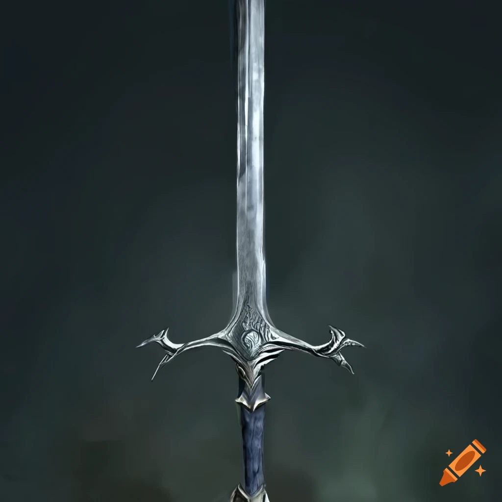 Elder scrolls: blades silver longsword on Craiyon