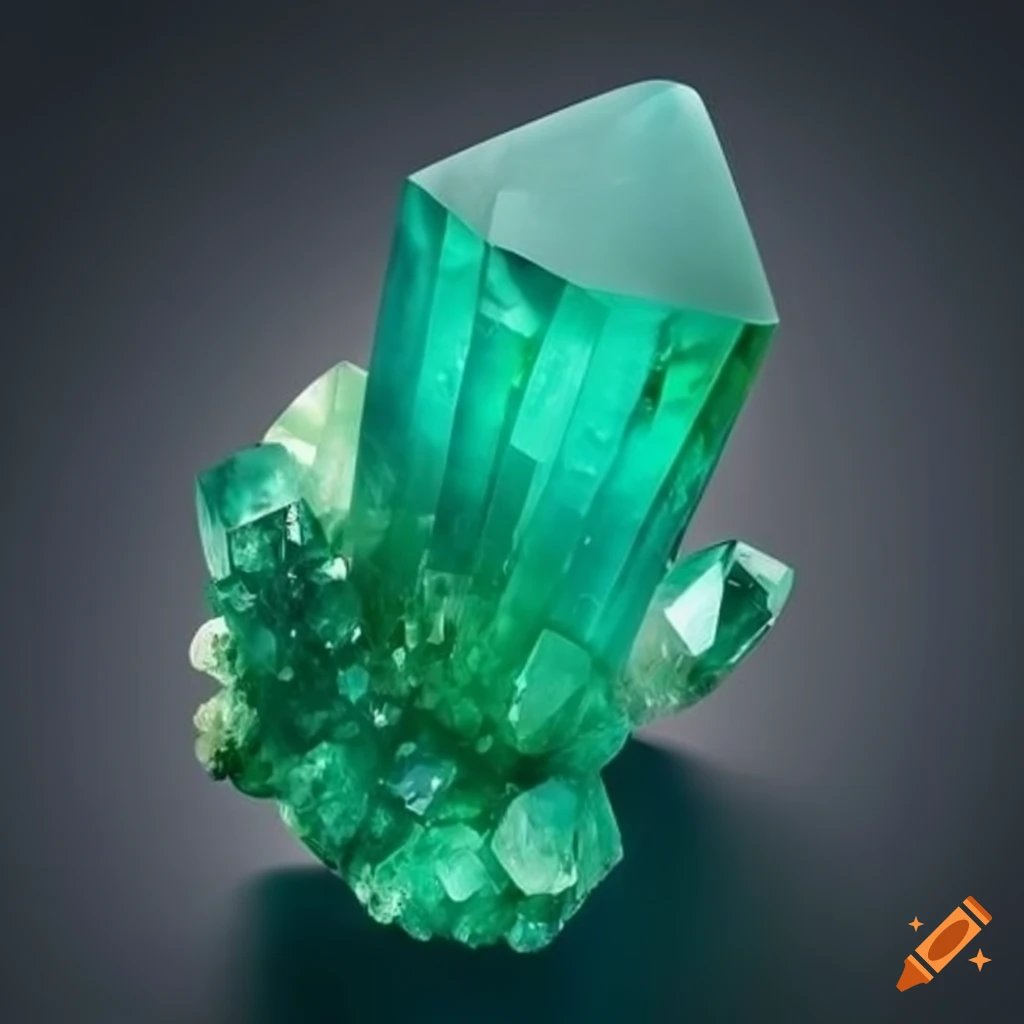 Green crystals on Craiyon