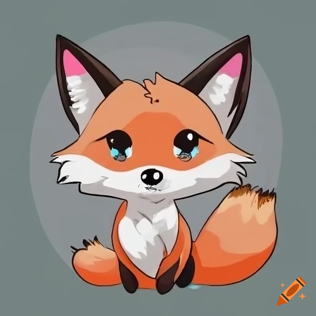 Cute and adorable chibi fox illustration on Craiyon