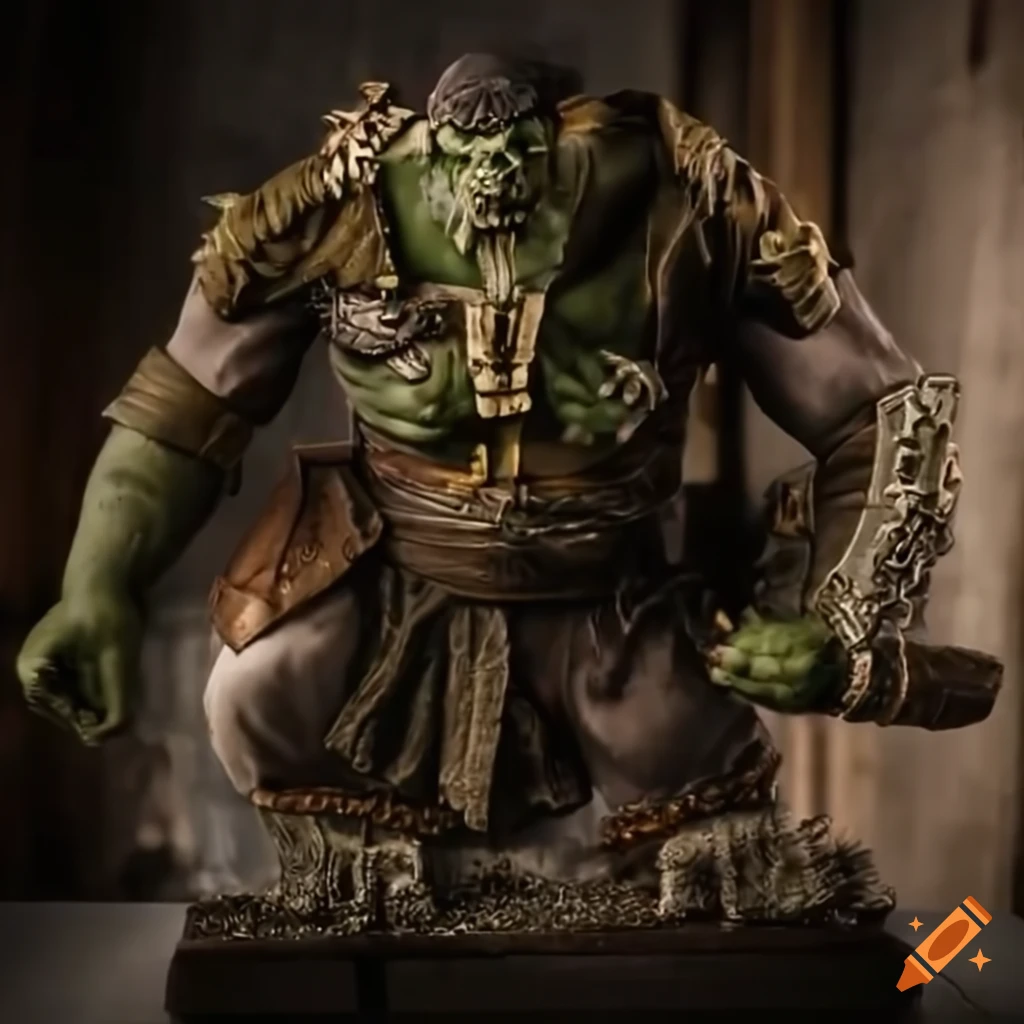 Orc carrying a chest in 4k resolution on Craiyon