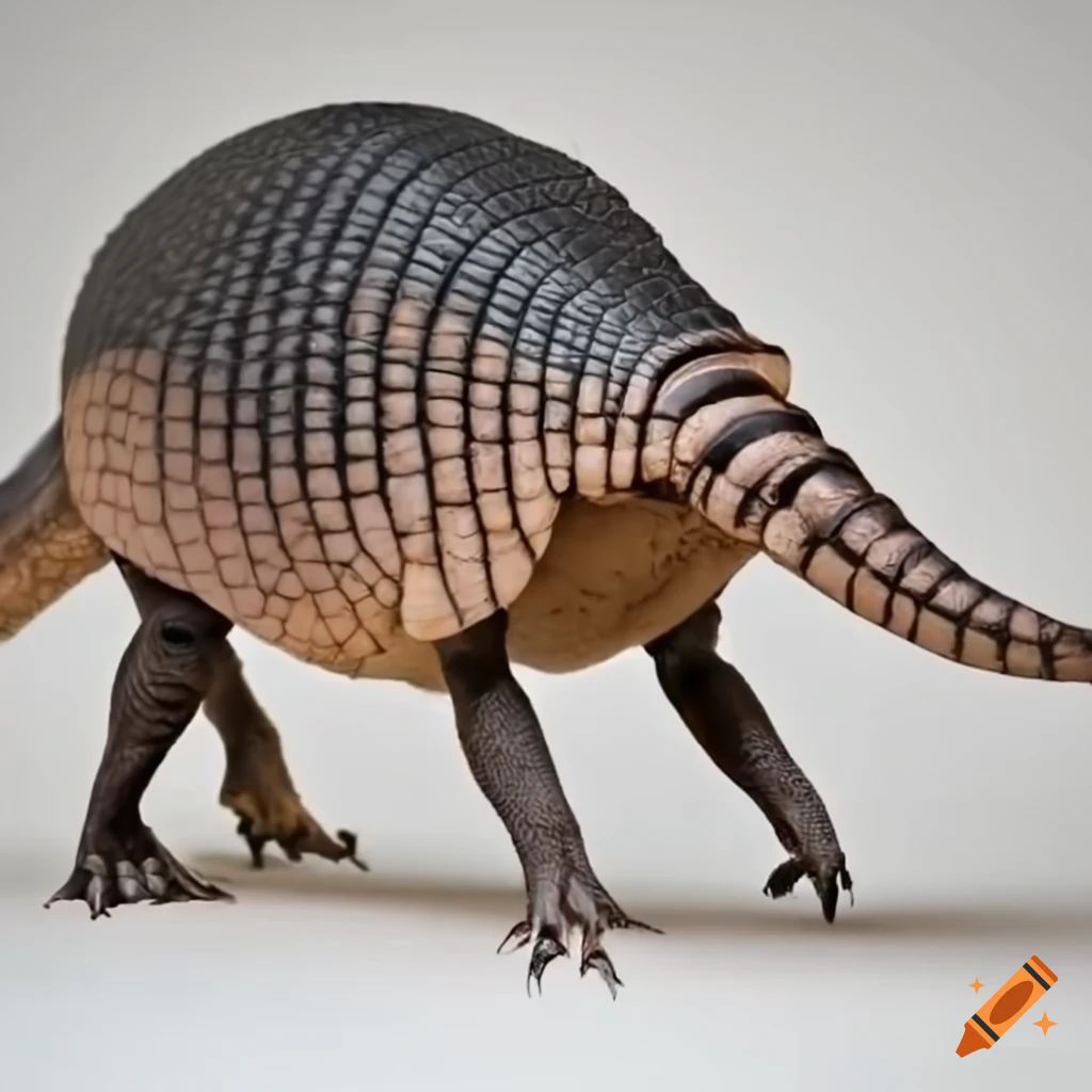 Armadillo-brontosaurus hybrid in full body view on Craiyon