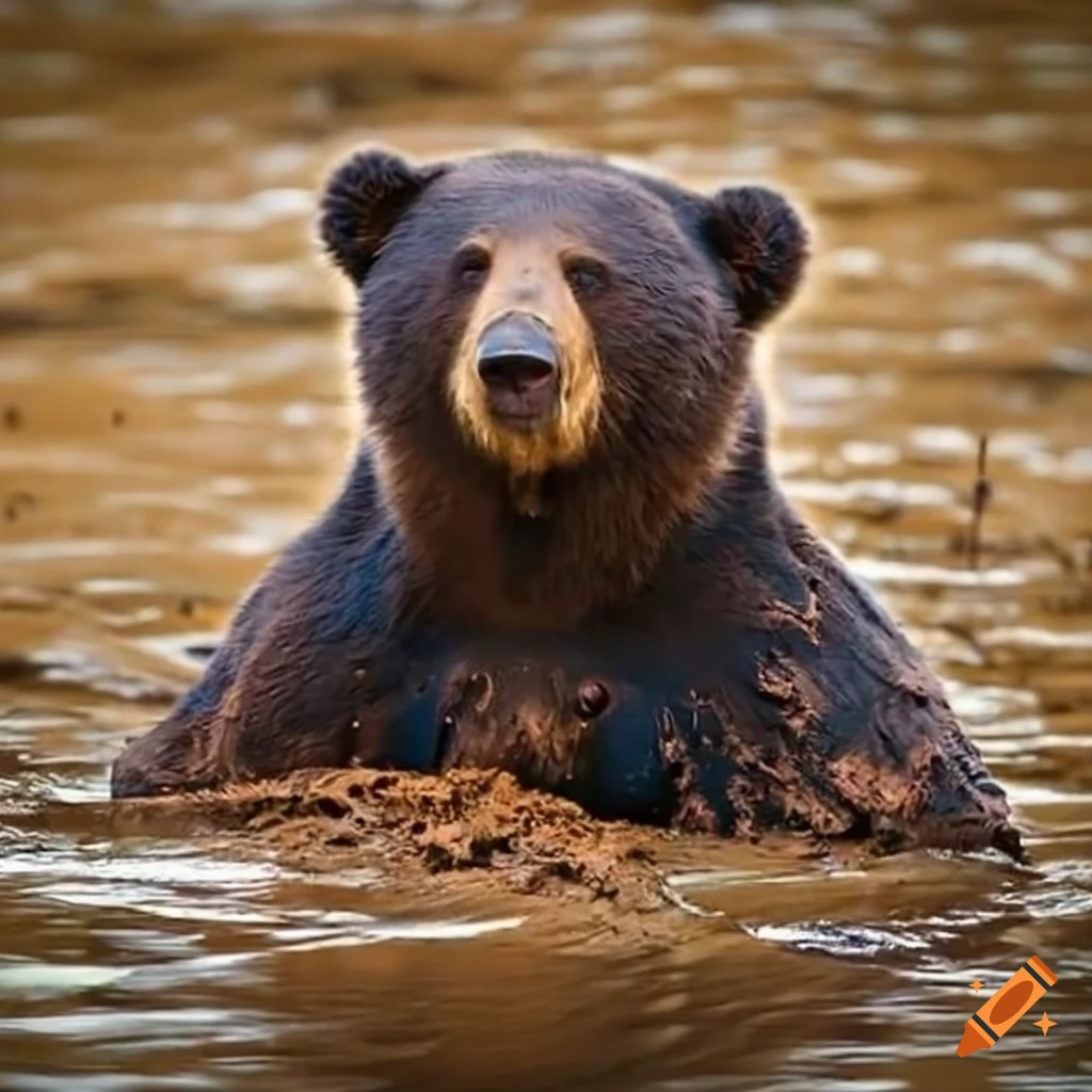Muddy bear on Craiyon