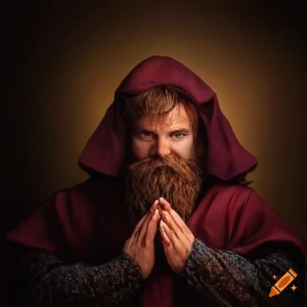 Detailed portraiture of a 21 year old fire wizard dwarf in mystical ...
