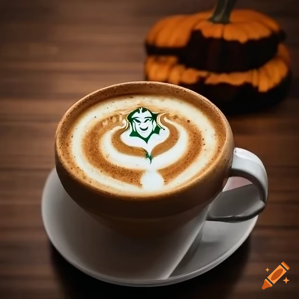 Delicious pumpkin spiced latte from starbucks on Craiyon