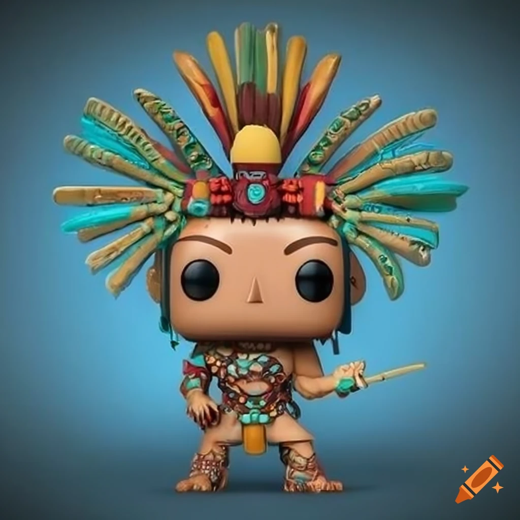 Aztec man funko pop figure on Craiyon