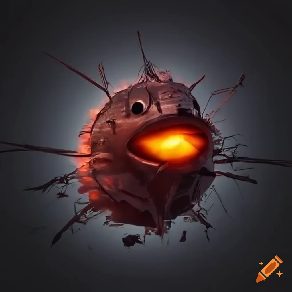 Blighted sun rising with rivers turning to blood on Craiyon