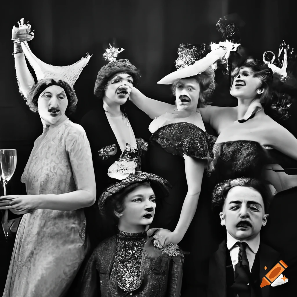 Cheerful New Year's Eve celebration in 1920s NYC setting on Craiyon