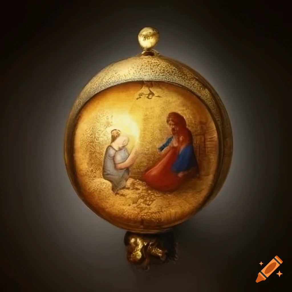 Medieval style painting of moses with gold accents on Craiyon