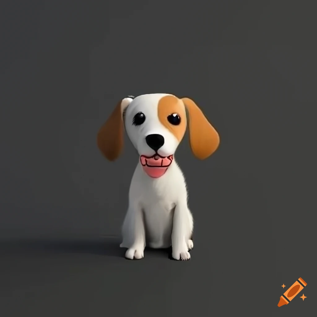 Minimalist cartoon dogs with colorful background on Craiyon