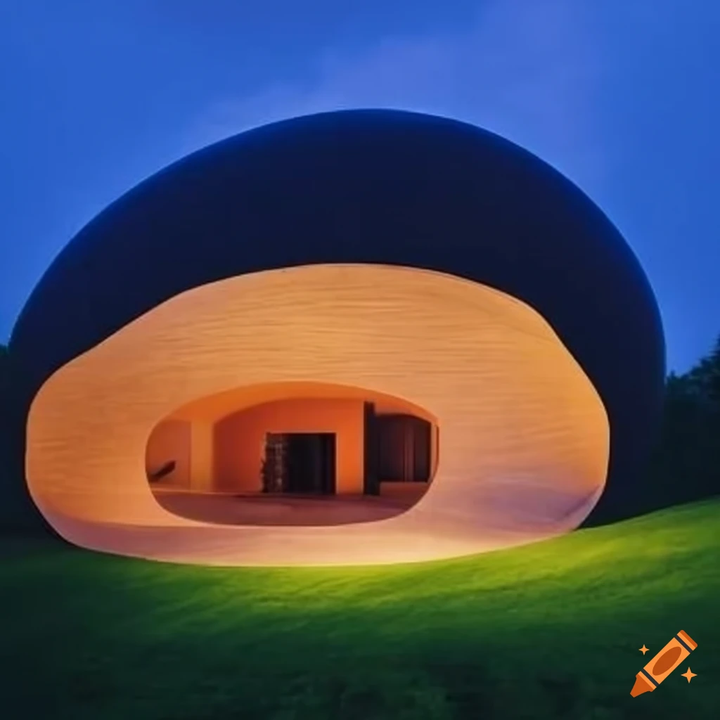 Modern domed mound house on Craiyon