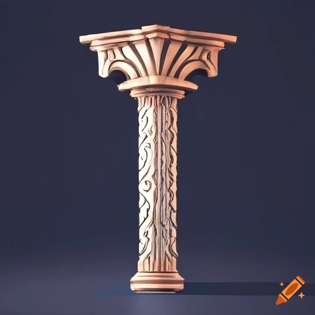Art deco style pillar with burst pattern on Craiyon