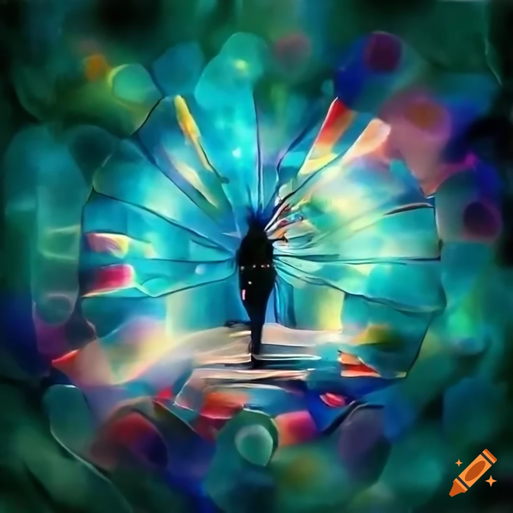 Representation of an AI's vision of Utopia in psychedelic watercolors ...