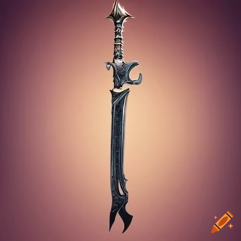 Ornate fantasy sword on Craiyon