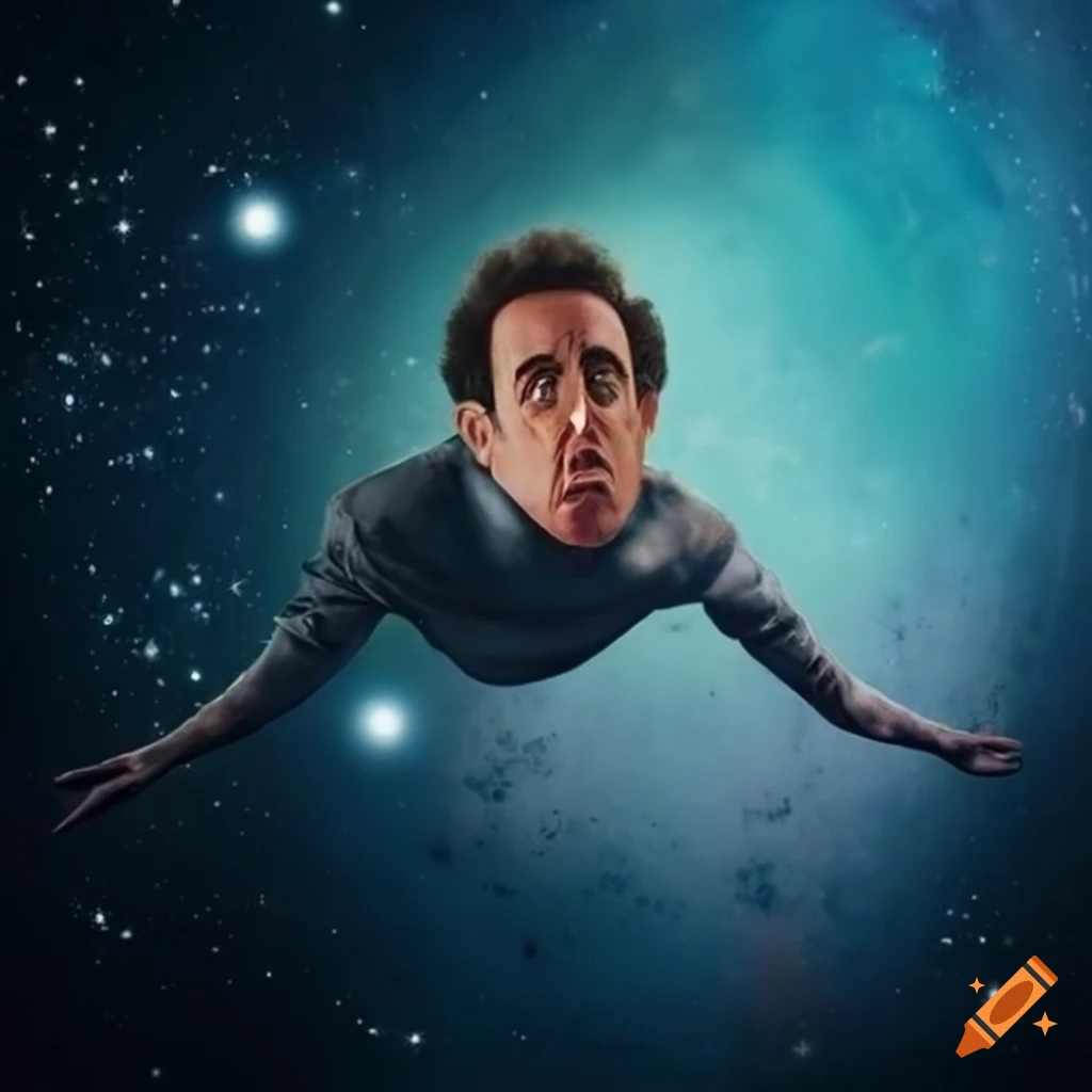 Surreal computer illustration of Jerry Seinfeld attached to a ...