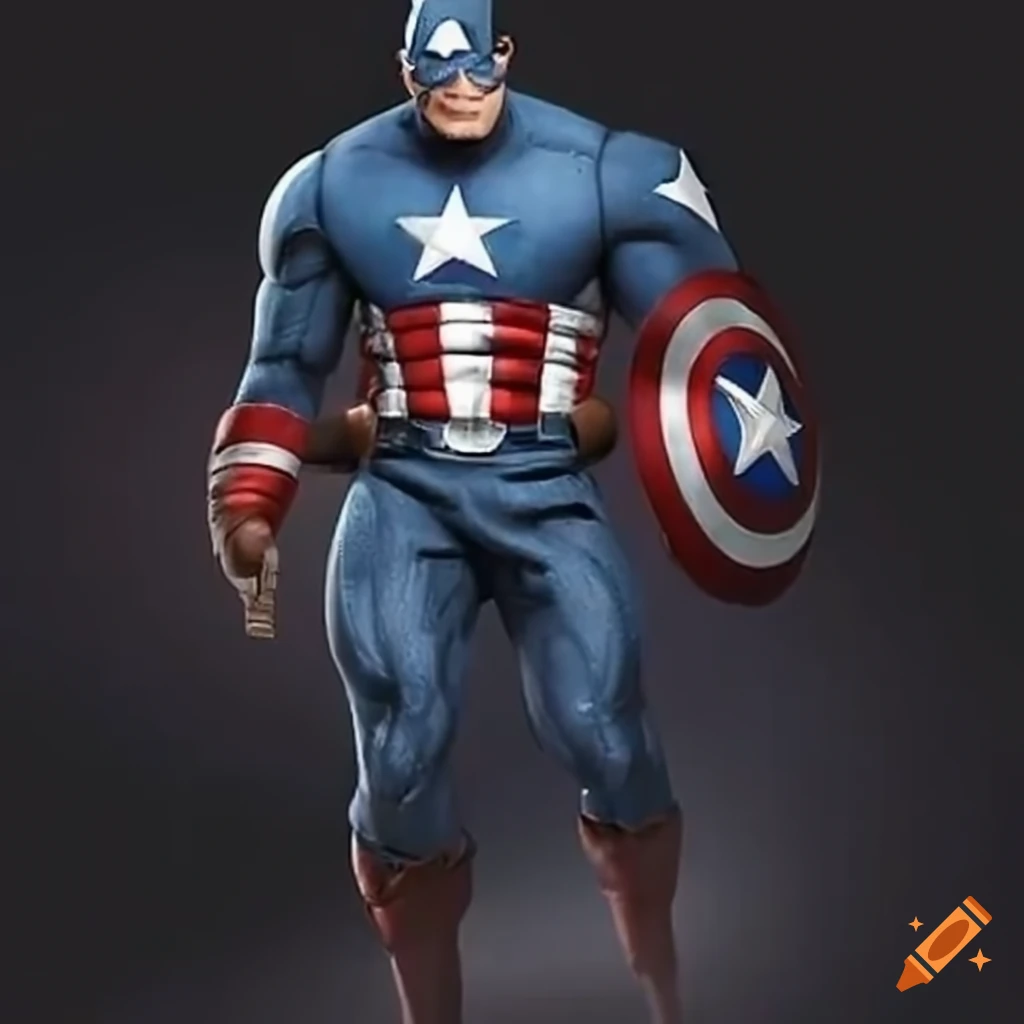 Captain america bodybuilder on Craiyon