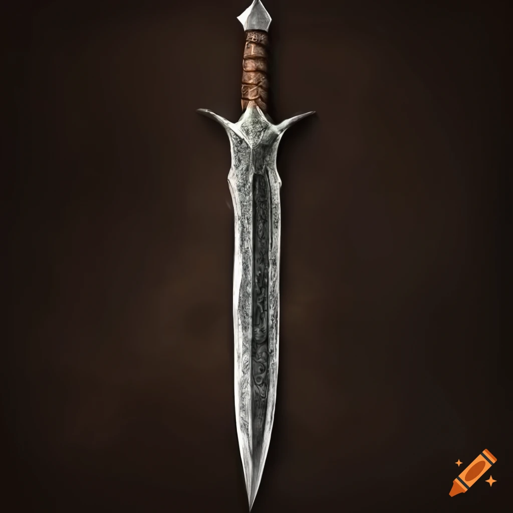 Silver sword from the elder scrolls: blades on Craiyon